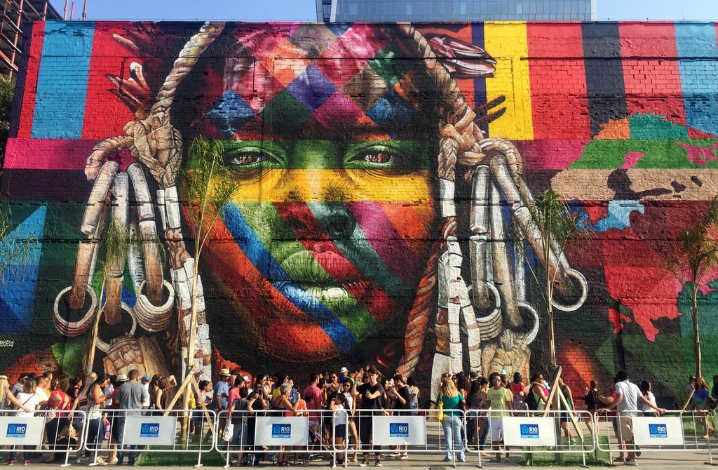 Praça Mauá is alive with street art, including record-breaking mural by ...